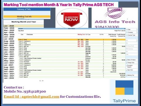 Marking Tools in Tally Prime AGS TECH TALLY TDL TCP GST TOOL ALLINONE ...