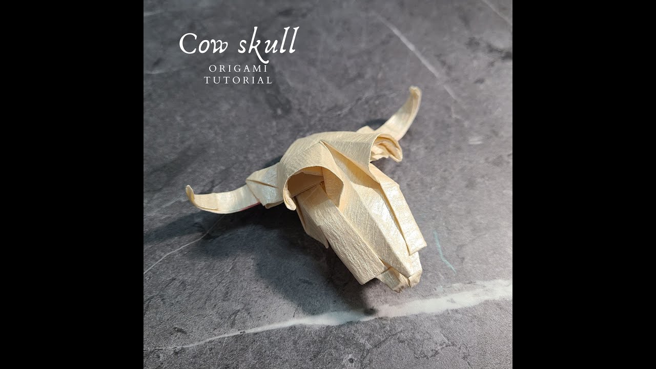 Handcraft origami cow skull tutorial / 手工摺紙牛頭骨教學 - YouTube