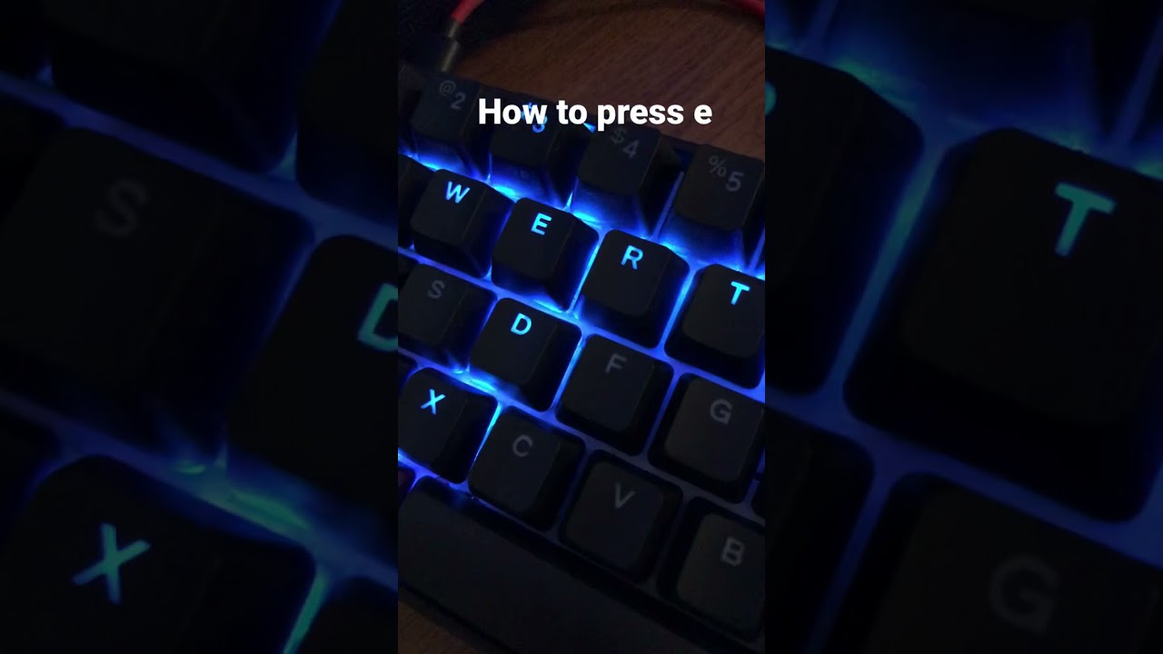 How to press e on keyboard - YouTube