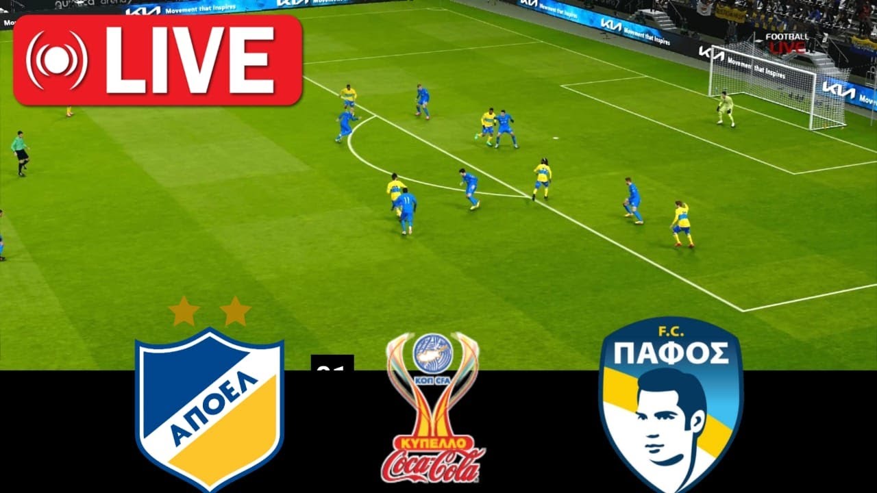 🔴 LIVE: APOEL Nicosia VS Paphos FC | Cyprus Cup 2025 | Full Match ...