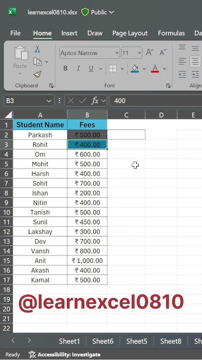 auto fill cells colors #excelforjob #excelhacks #exceltricks @LearnExcel0810 - YouTube
