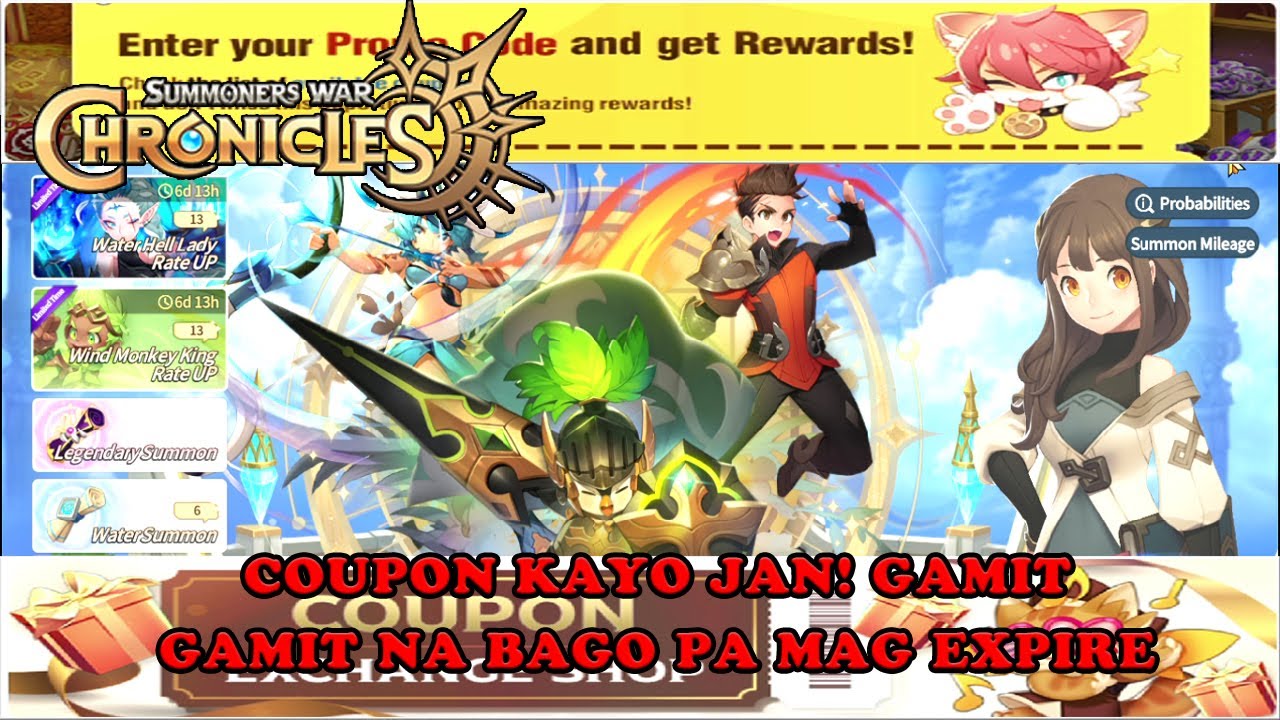 SUMMONERS WAR: CHRONICLES - FREE COUPONS KAYO JAN! GAMITIN NA naten ...