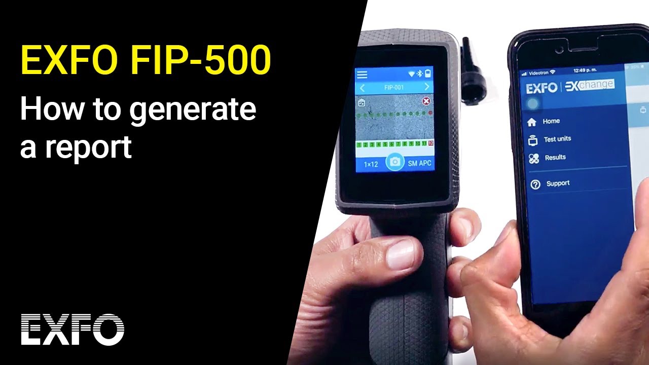EXFO FIP-500: How to generate a report - YouTube