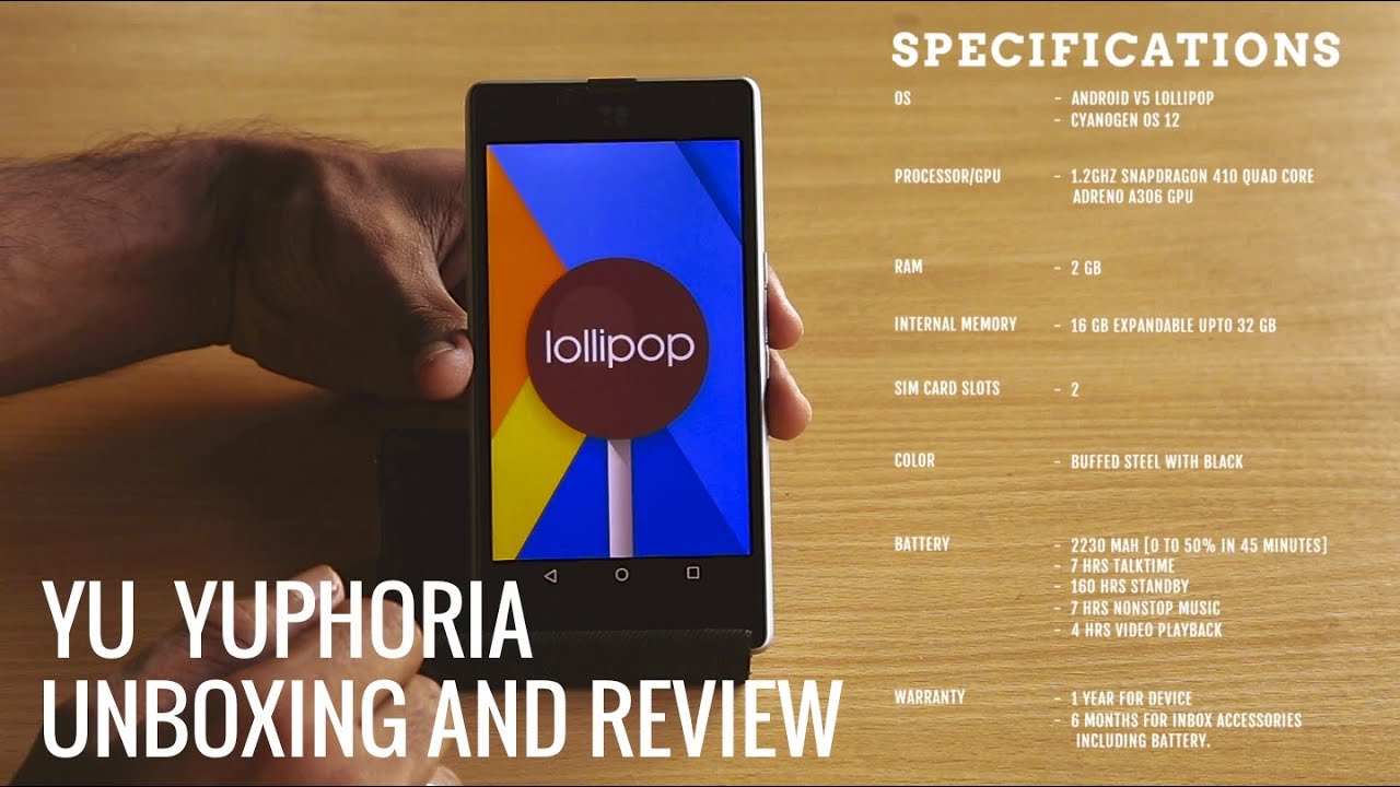 Yu Yuphoria Unboxing and Review - Sound - Display - Camera ...