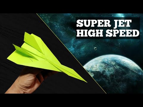 How to fold a paper plane - Best Jet Fighter paper plane - YouTube