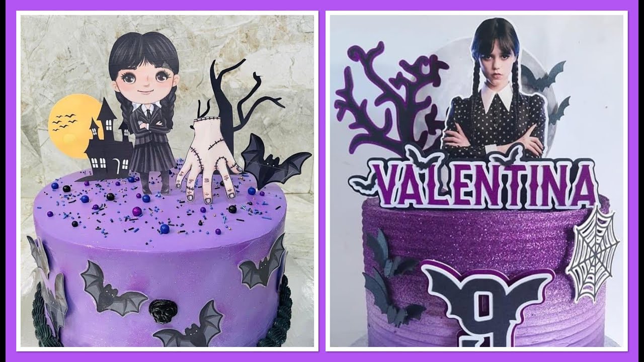 Pasteles de Merlina para Fiesta 🎈 Cumpleaños 🎂 Evento 🍰 ideas 💡 - YouTube
