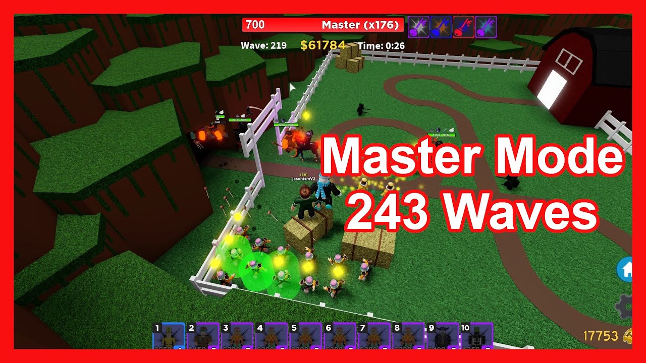 243 Waves | Master Mode | Toy Defenders | Roblox - YouTube