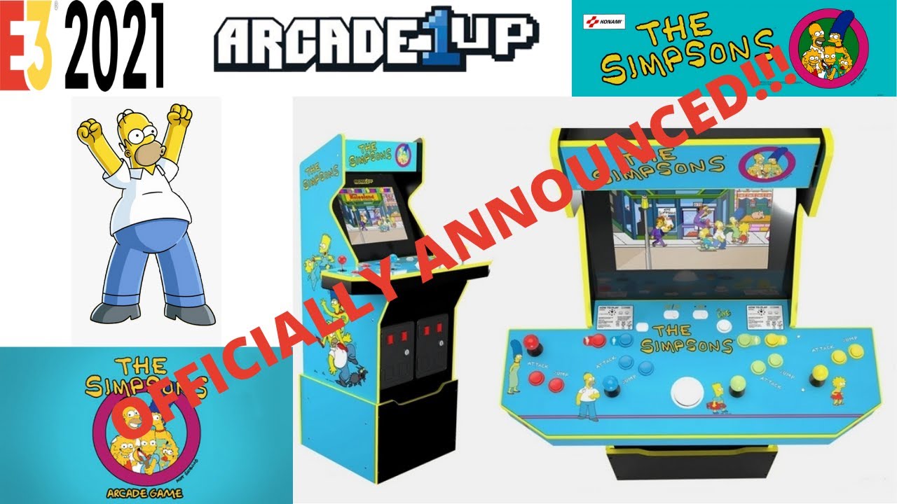 Arcade1up - Simpsons Arcade Officially Announced At Last!!! - YouTube