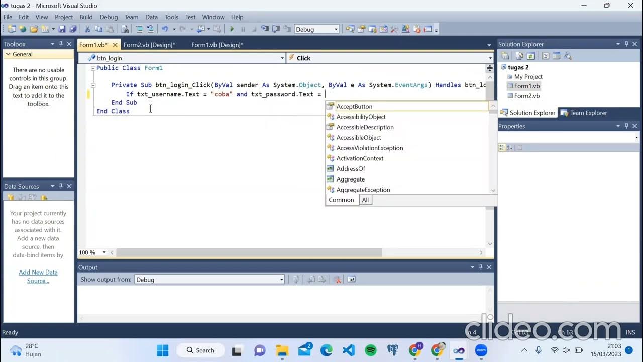 membuat menu login menggunakan menu strip - Vb.net - YouTube