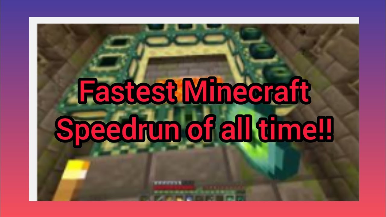 The Next Fastest Minecraft Speed Runner - YouTube
