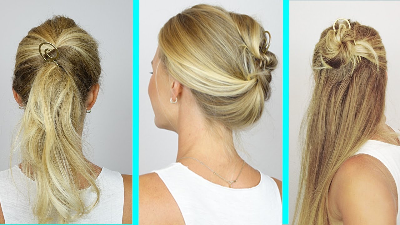 Die 3 BESTEN HAARKLAMMER Frisuren (OHNE Haargummi) 👱‍♀️ + Bonus ...