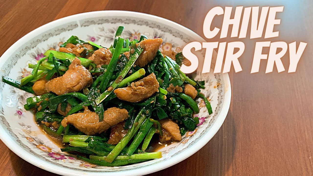 STIR FRY CHIVES WITH PORK | CHIVE STIR FRY | CHIVE STIR FRY RECIPE ...