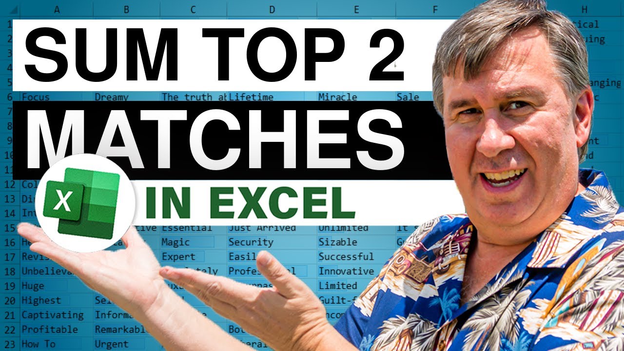 Learn Excel Sum Top 2 That Match Criteria Duel133 YouTube learn-excel-sum-top-2-that-match-criteria-duel133-youtube
