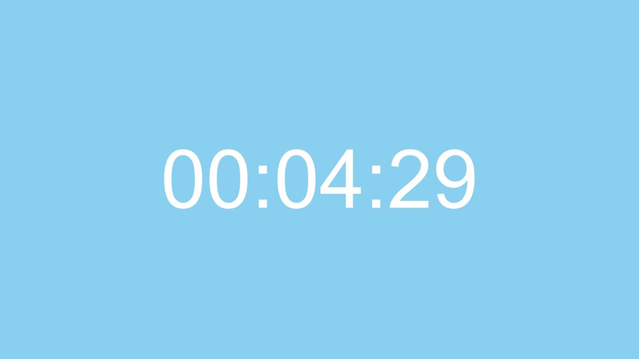 4 Minute 29 Second Timer - (269/36,000) - YouTube