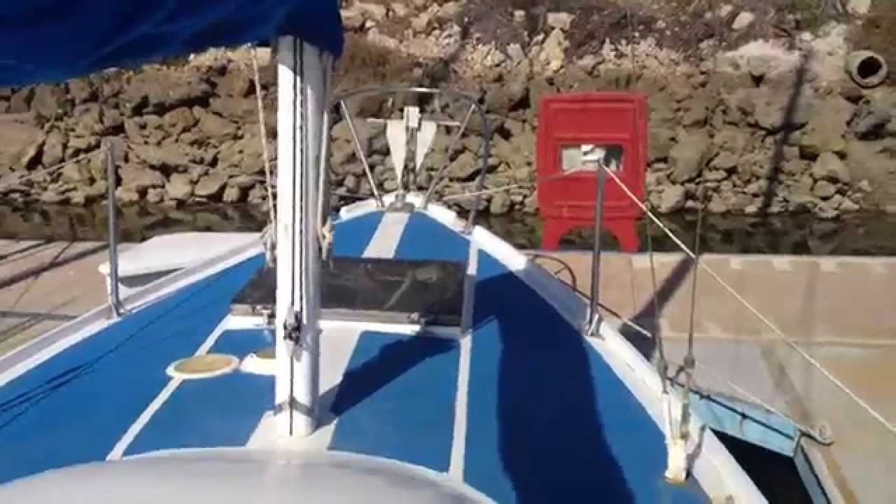 The Deck and Cockpit of our boat - 1971 Columbia 26 Sailboat - YouTube