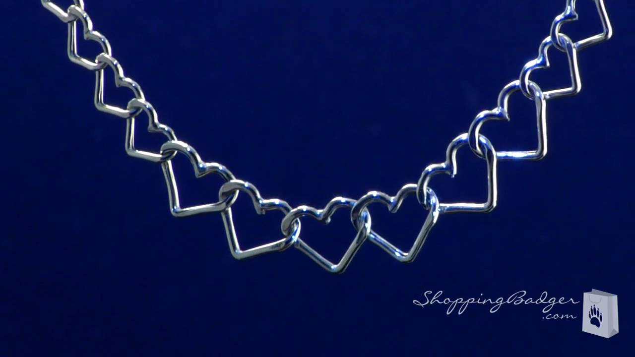 14K gold graduated heart necklace - YouTube