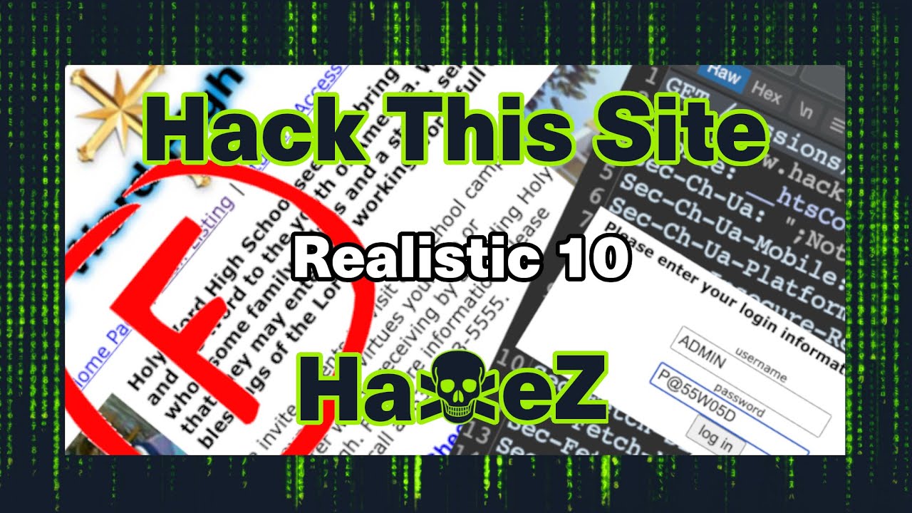 Hack This Site: Realistic Web Mission – Level 10 - YouTube