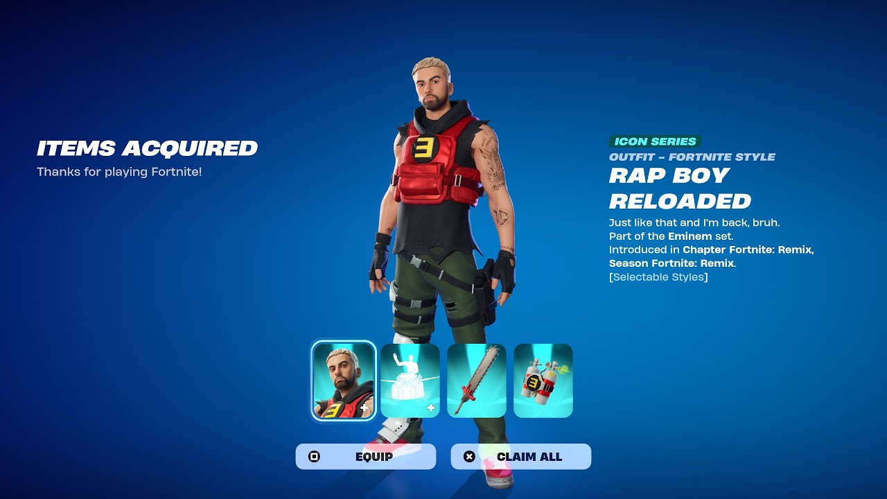 How To Get Eminem Rap Boy Reloaded Skin For FREE! (Fortnite) - YouTube