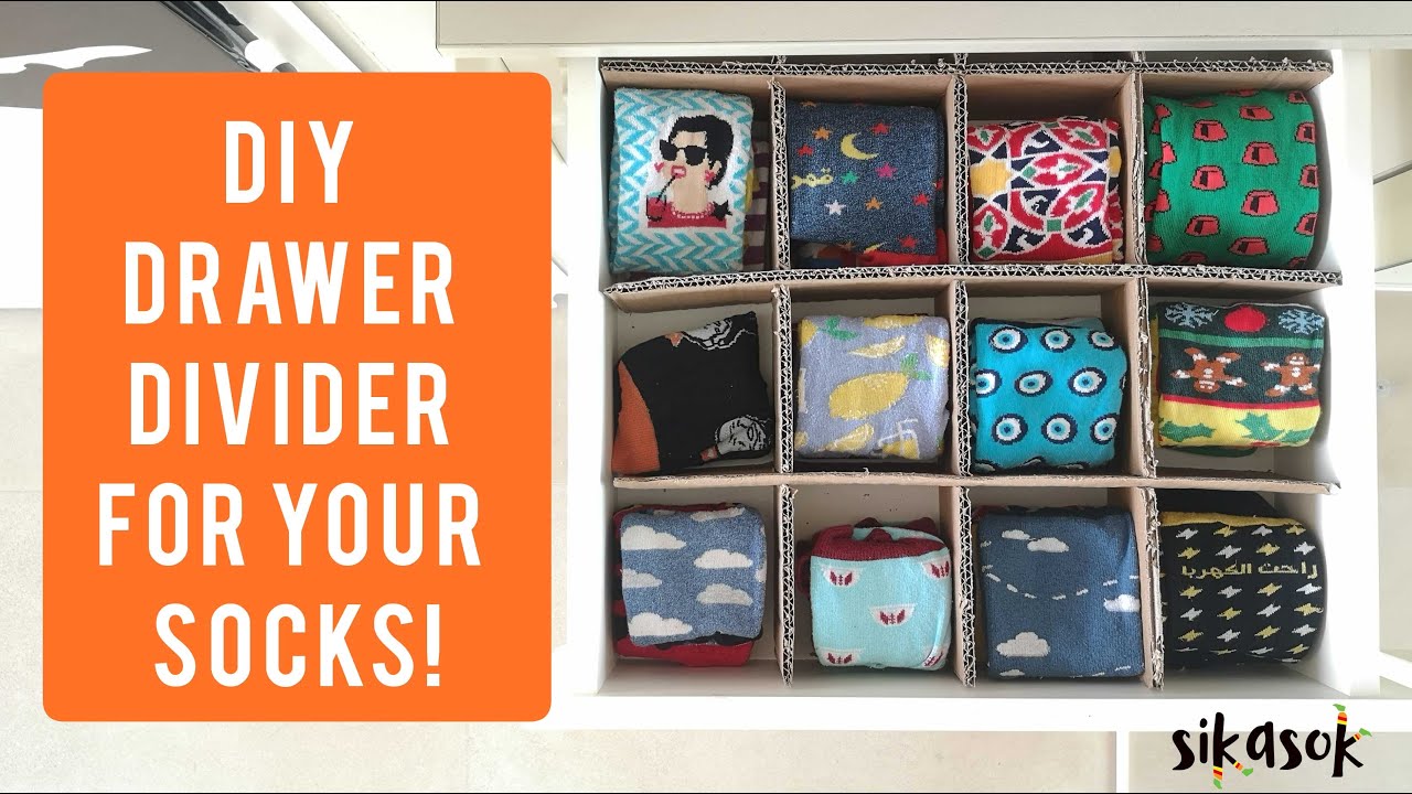 How to Make a DIY Drawer Divider for Your Socks - YouTube