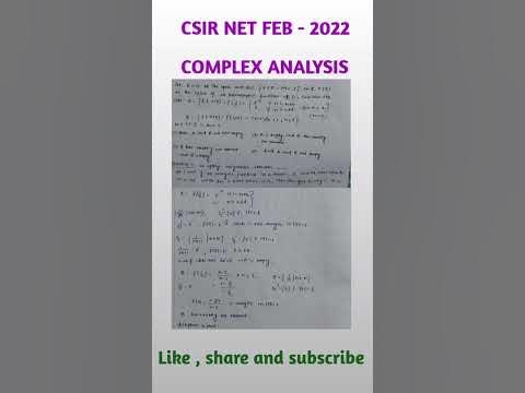 #Shorts| #8| CSIR NET exam preparation| Complex Analysis | FEB 2022| NA MATH STUDY - YouTube