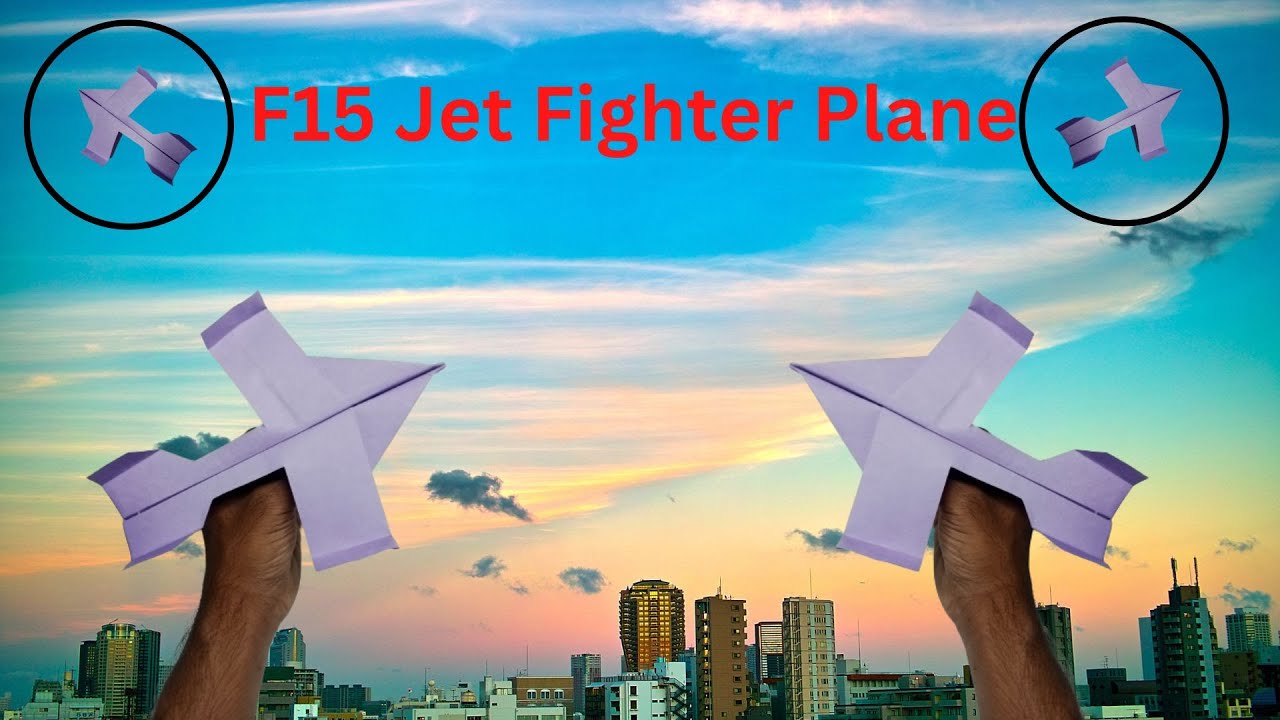 Origami F15 Jet Fighter Plane | How to make paper fighters | f-15 paper ...