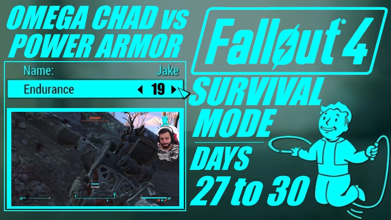 Boxing against a Raider in Power Armor! Days 27, 28, 29, 30! Fallout 4 ...