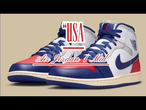 Air Jordan 1 Mid “USA” - Detailed look + Price - YouTube