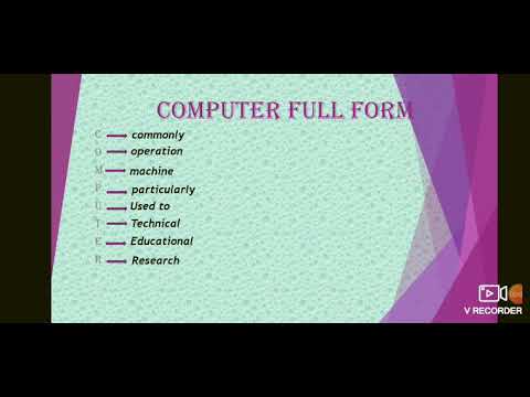 Computer ka full form/ all in one - YouTube