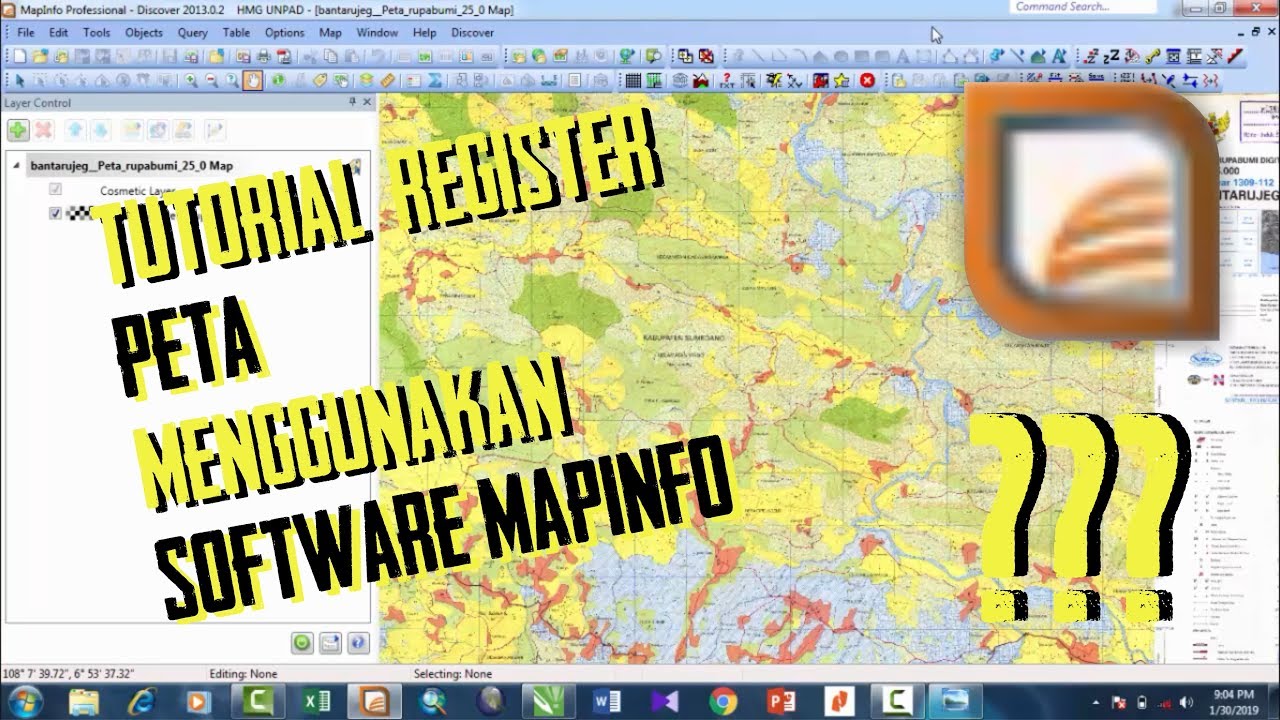 CARA REGISTER PETA MENGGUNAKAN SOFTWARE MAPINFO | SOFTWARE EDITION - YouTube