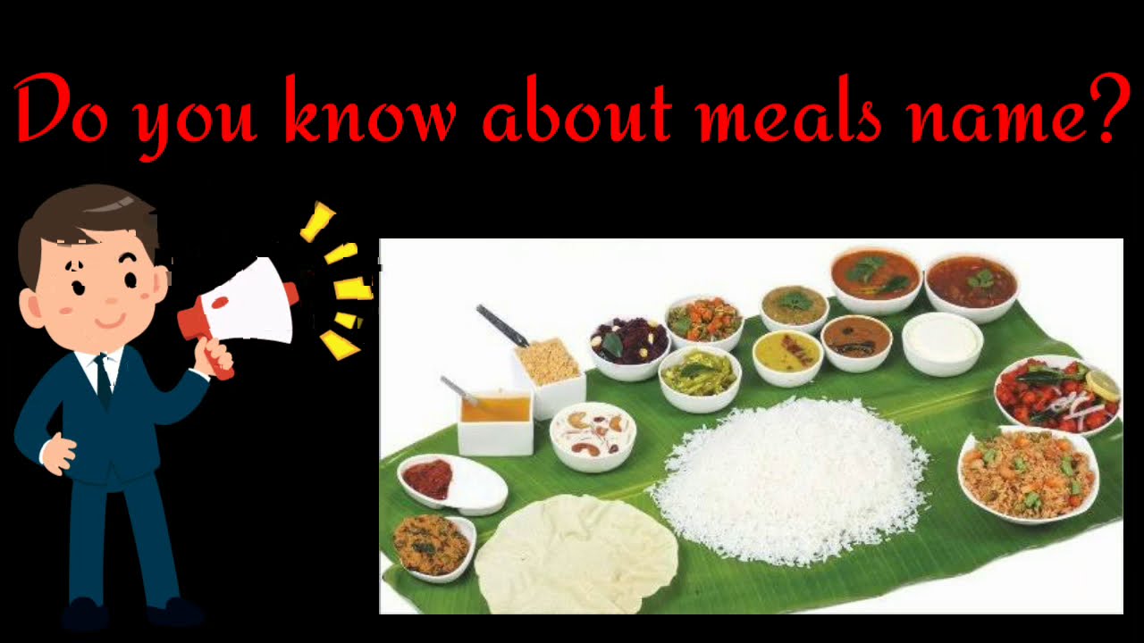 Meals name list || List of meals - YouTube