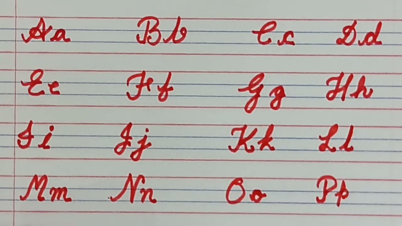 Cursive writing capital & small ABCD | Capital & Small ABCD for kids ...