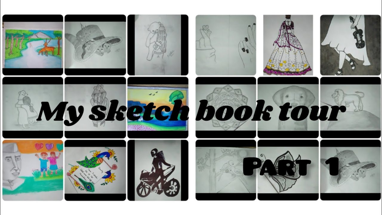 My Sketch Book tour | Drawing book tour Part-1 - YouTube