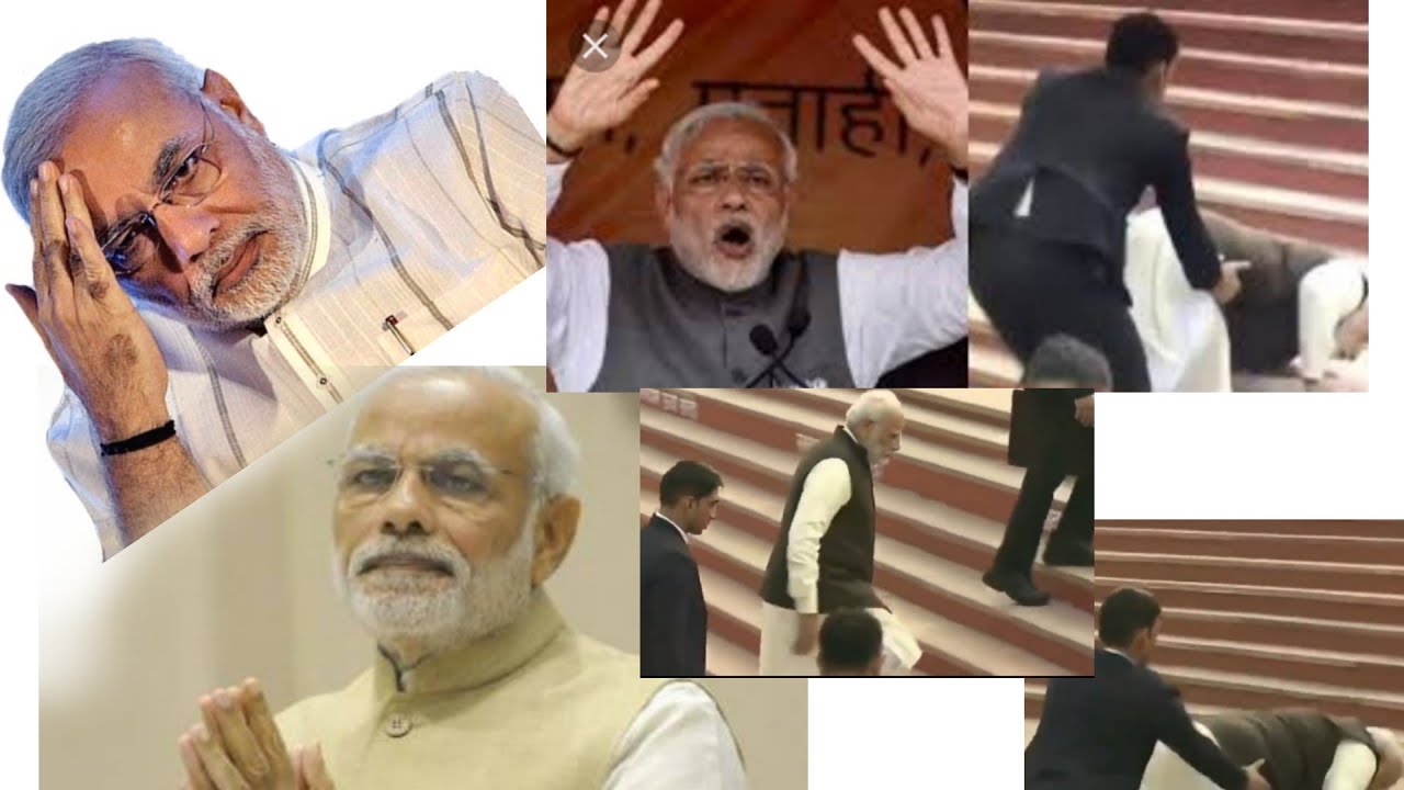 PM Modi falls down - YouTube