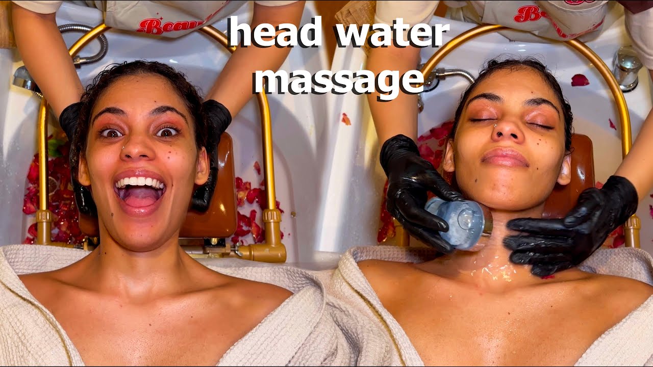 Asmr Relaxing Head Water Massage Spa Youtube