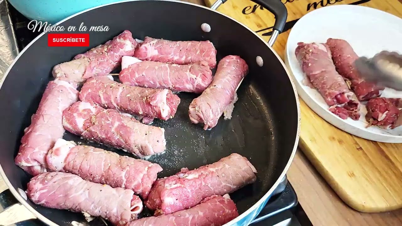 Rollitos De Carne Rellenos De Queso y Jamón Muy Rica Receta 🤗 - YouTube