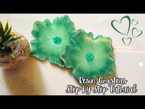 Resin Flower Coaster In Simple Steps | Resin Tutorial | Easy Resin ...
