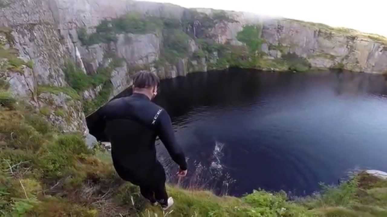 Quarry Go Pro Cliff jumping - YouTube