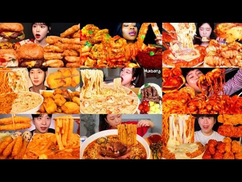 ULTIMATE VARIOUS FOOD MUKBANG COMPILATION 💯 BIG BITES SATISFYING ASMR ...
