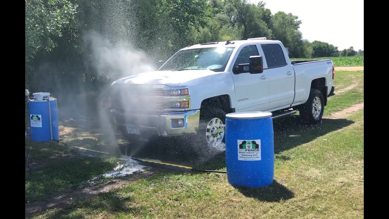 Biofence VS 2 Vehicle Spray System - In Operation - YouTube