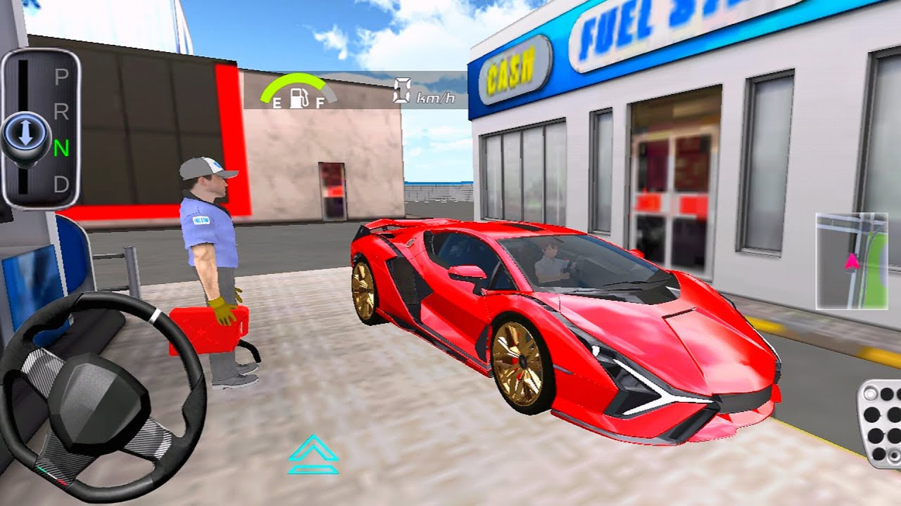 3D Driving Class Simulation || Funny Police Officer Refuel His Super ...