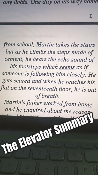 the elevator class 10 icse explanation | The elevator summary icse ...