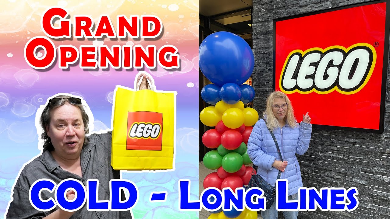 LEGO Store GRAND OPENING Spokane - COLD & Two hours Wait! - YouTube