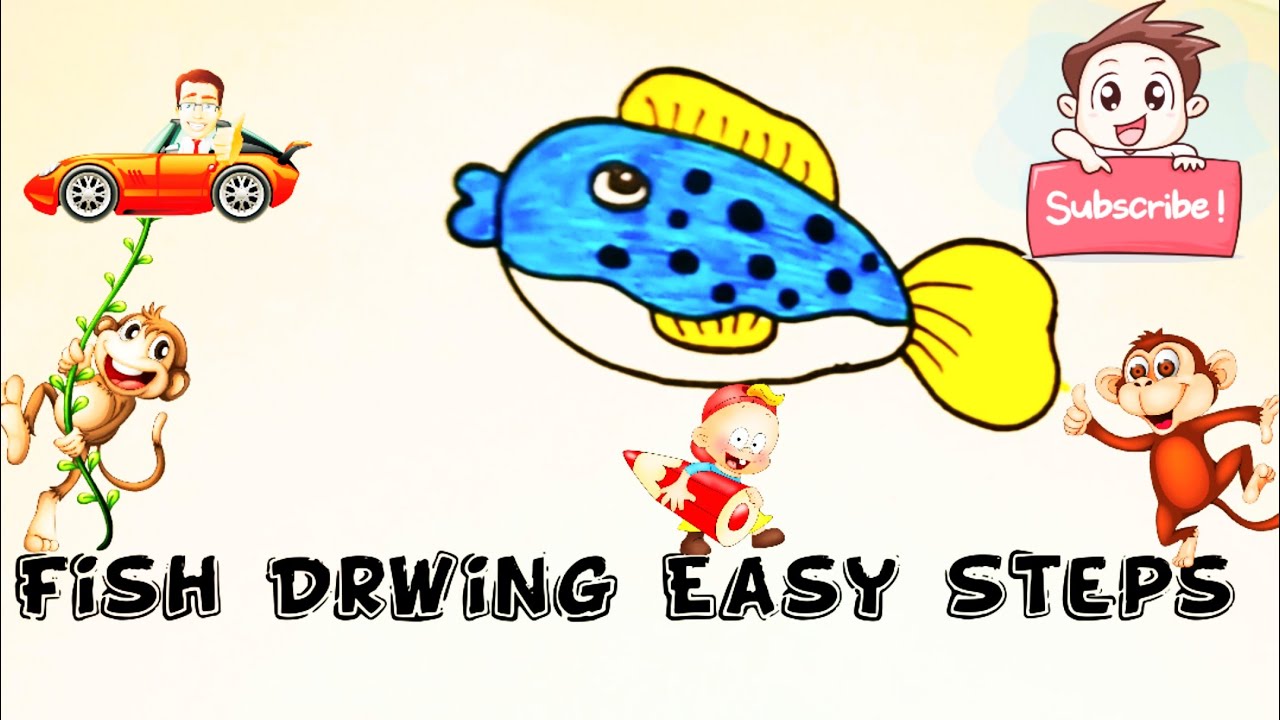Fish Drwing Easy Steps | How To Draw Fish Easily || - YouTube