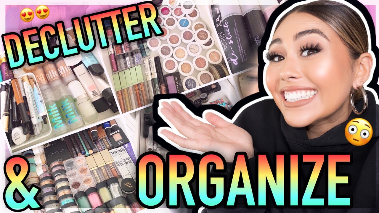 ORGANIZING MY INSANE MAKEUP COLLECTION PART 2 | Roxette Arisa - YouTube