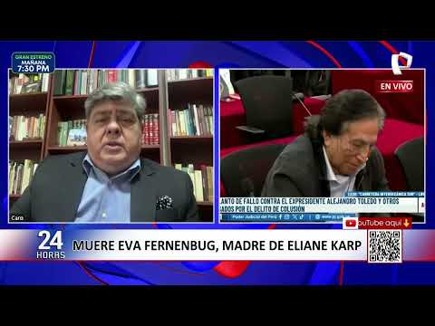 Eliane Karp solicita a presidenta Keiko Fujimori otorgar indulto humanitario a Alejandro Toledo