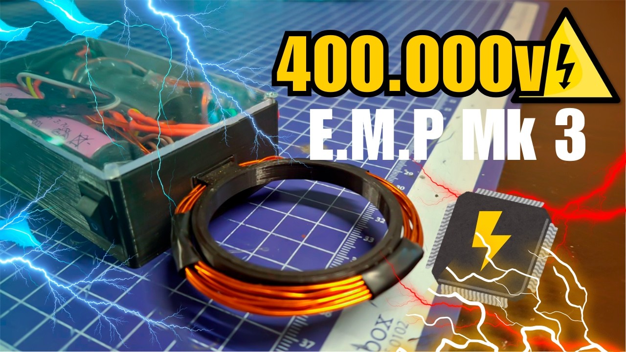 How to Make a EMP Generator v3: 400,000V in the Palm of Your Hand! ⚡ ...