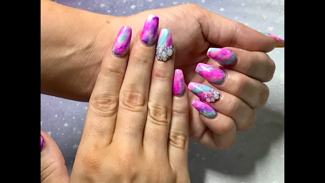 Doing my Own Nails - Galaxy Sharpie Nails - Quick and Easy Gel Polish ...