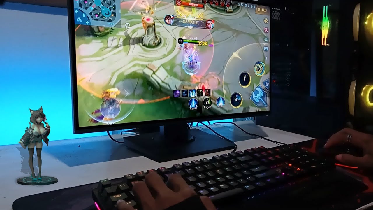 MOBILE LEGENDS PC GAMEPLAY || GUSION HANDCAM PC ||1VS5 CHALLANGE 😡 ...