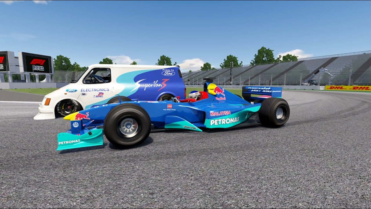 Sauber C18 1999 Jean Alesi vs Ford Supervan 3 V10 1994 at Mexico GP ...