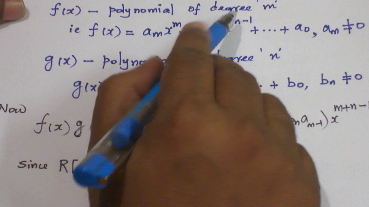 RESULT IN INTEGRAL DOMAIN OF POLYNOMIALS - YouTube